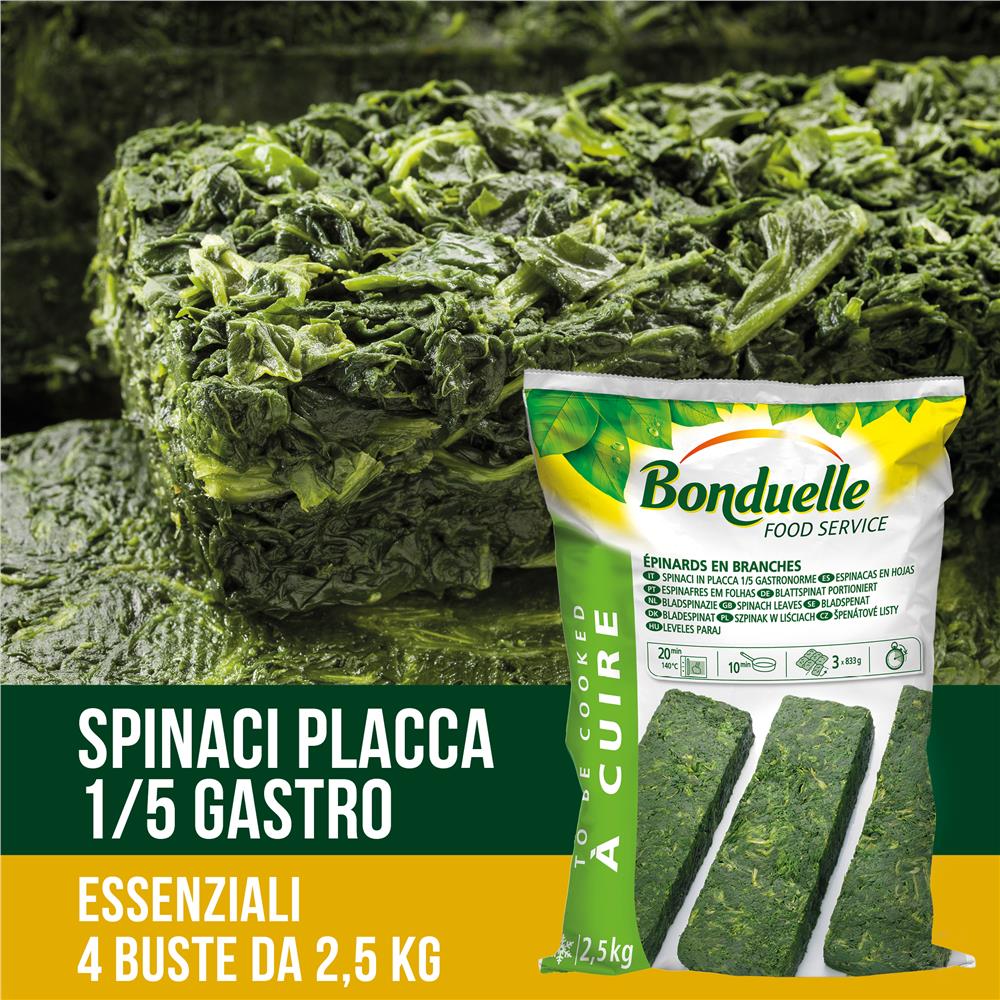 SPINACI LASTRA FOGLIA BONDUELLE 2,5KG SURGELATO Surgelati Verdure BONDUELLE