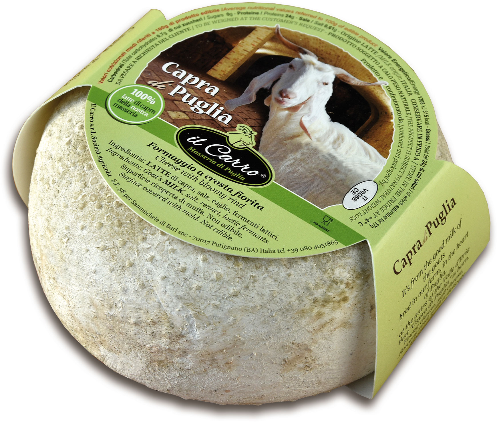 FORMAGGIO CAPRA DI PUGLIA Salumi e Formaggi Formaggio Pugliese ARTIGIANA