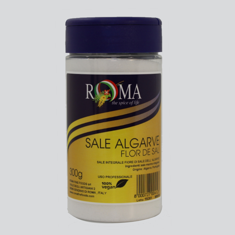 SALE INTEGRALE ALGARVE FLOR DE SAL GR300 100% Vegano Food (secco) Sali ...